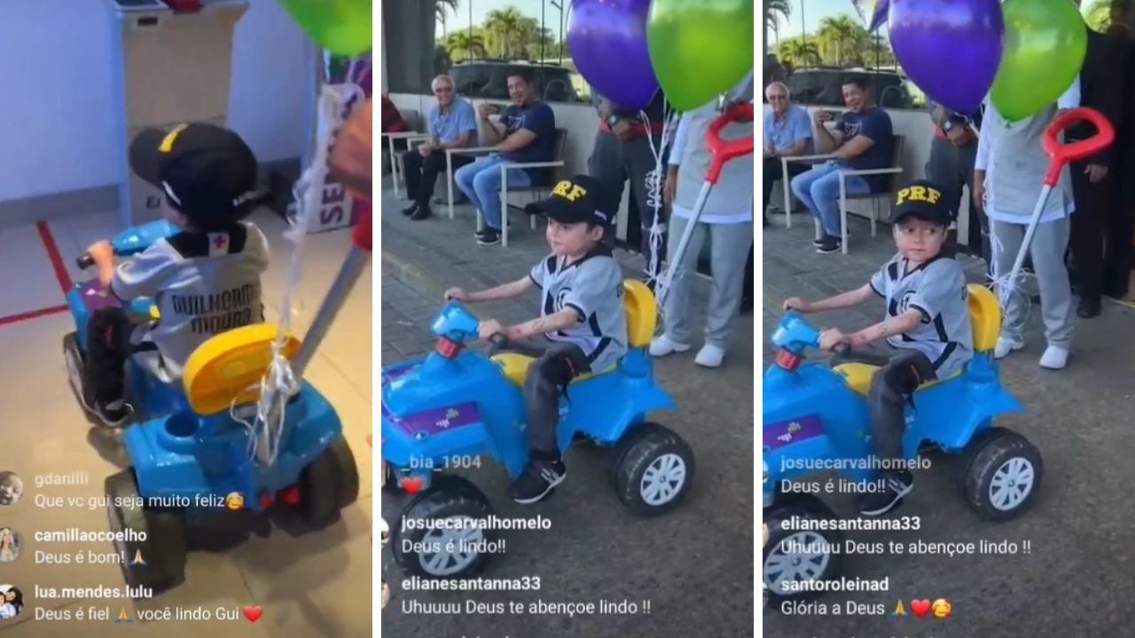 Menino Gui, que ficou 16 dias em coma, tem alta do hospital; veja ...